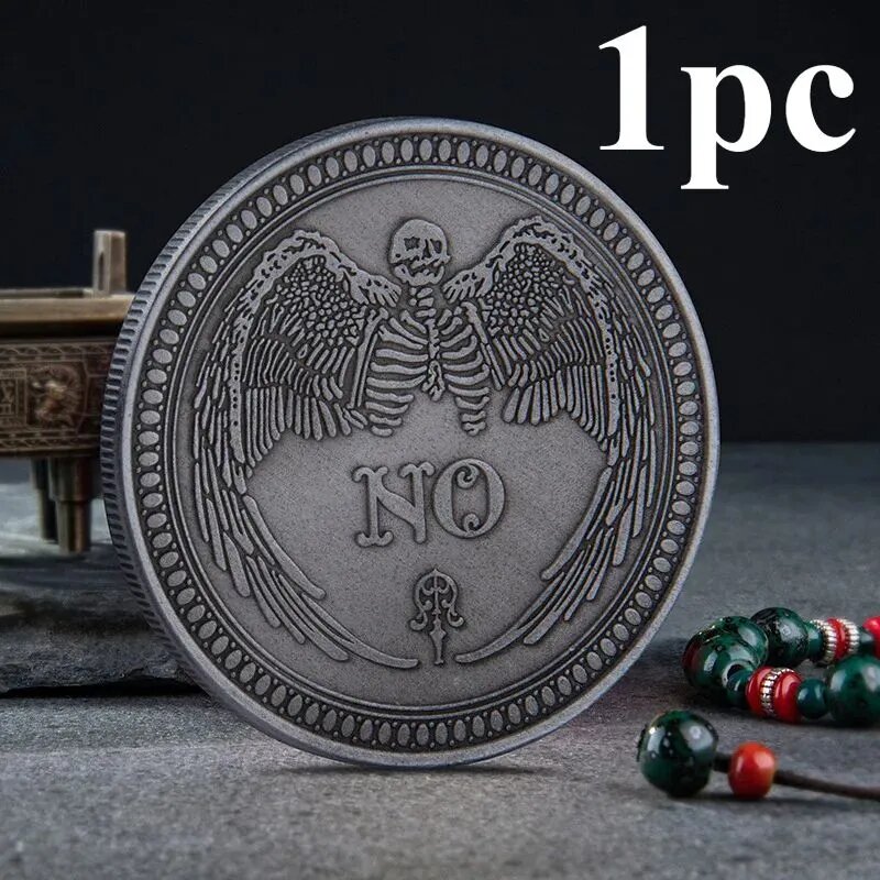 1 памятная серебряная монета с логотипом да / нет, подходящая в качестве предпочтительной монеты