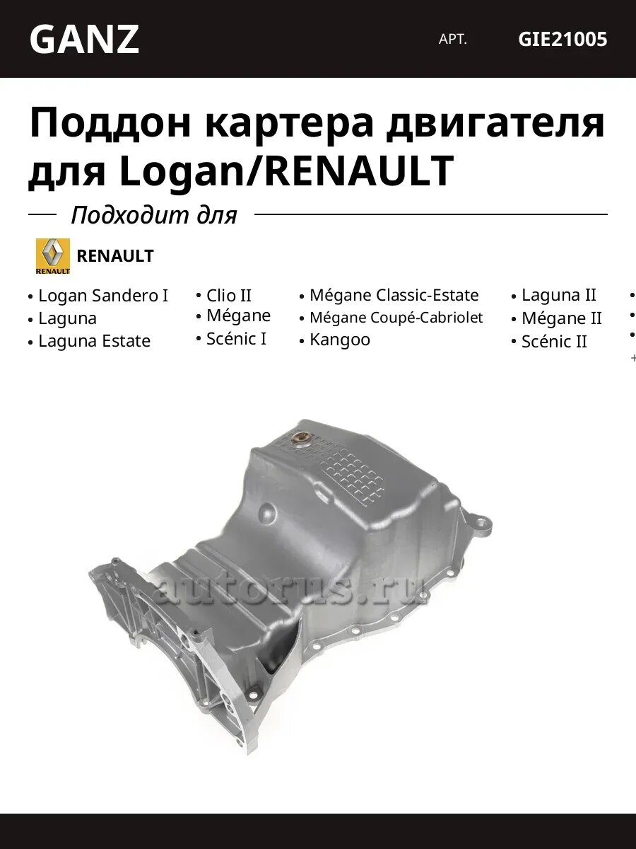 Поддон картера двигателя для Logan/RENAULT