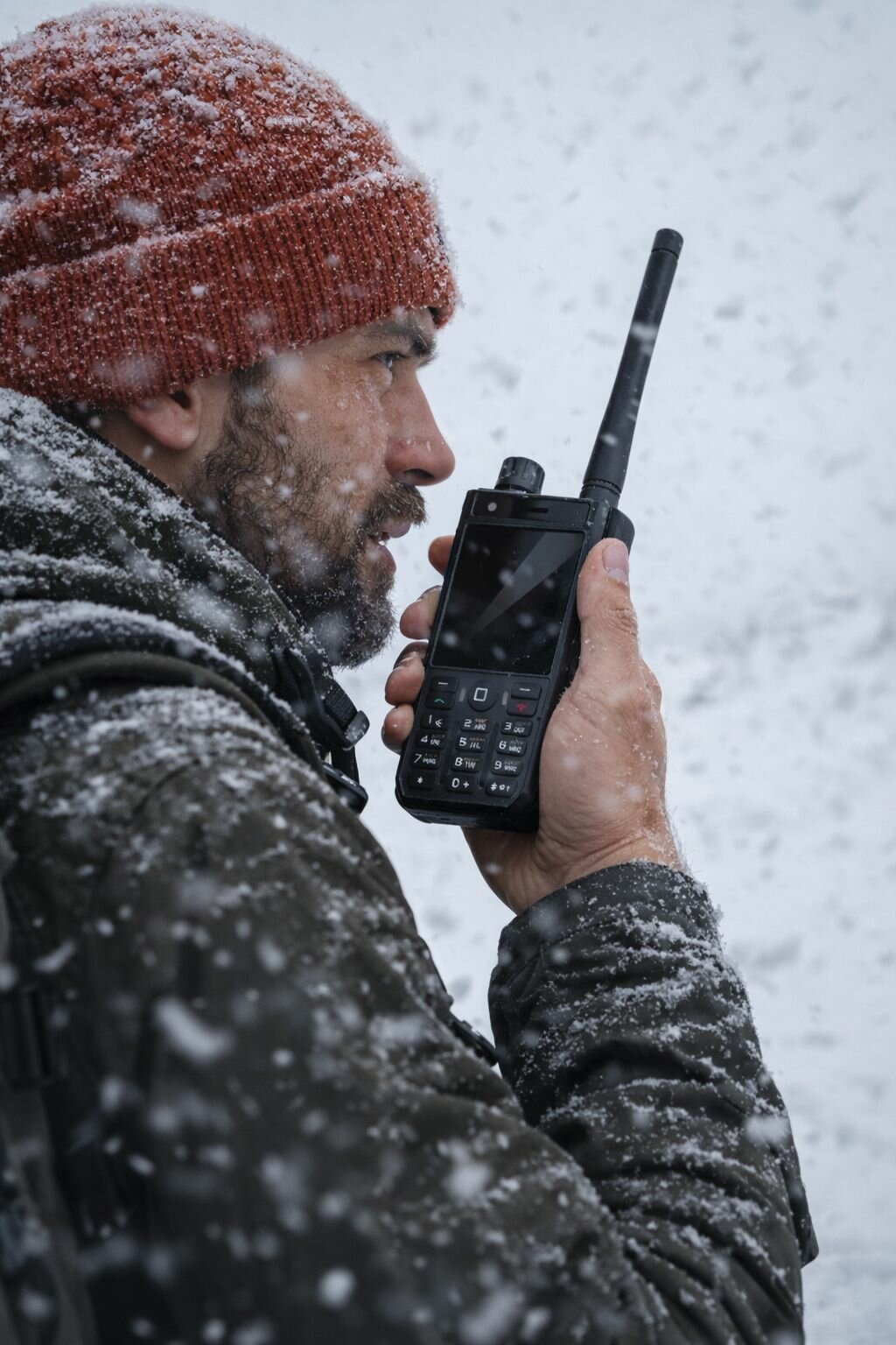 Телефон-смартфон с рацией Land Rover NT-F7, черный