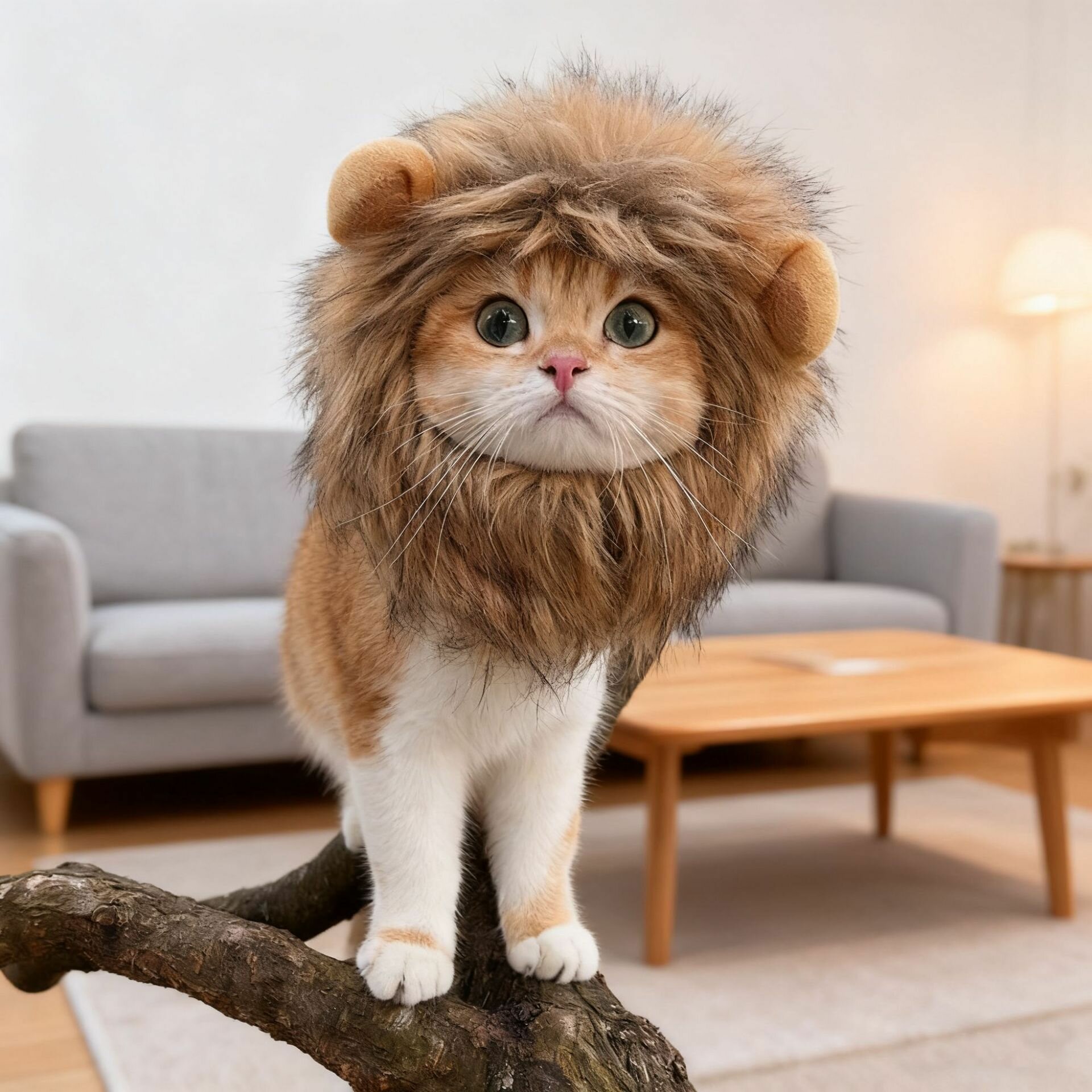 Смешные украшения и аксессуары для домашних кошек: львиные маски, кошачьи шляпки и прочие забавные головные уборы,32cm/1 шт