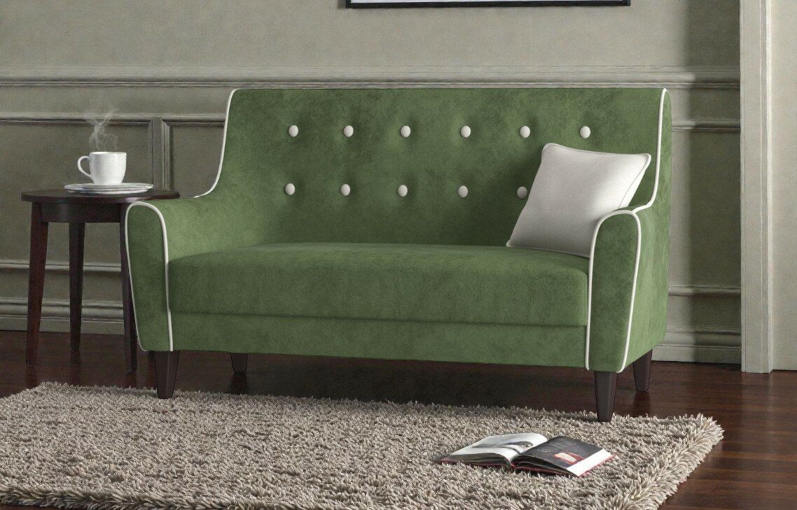 Диван Либерти Lux, Цвет: зеленый, Антивандальный велюр, Мягкий, Для Дома/Офиса