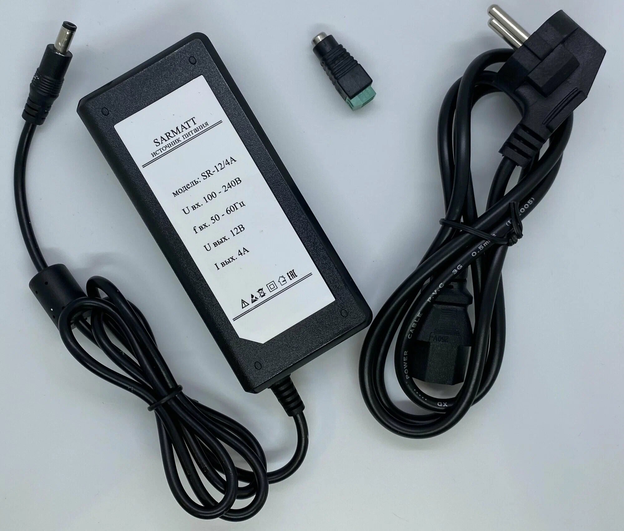Блок питания SR-12/4A импульсный (для камер видеонаблюдения, замков и пр.) 12В 4А