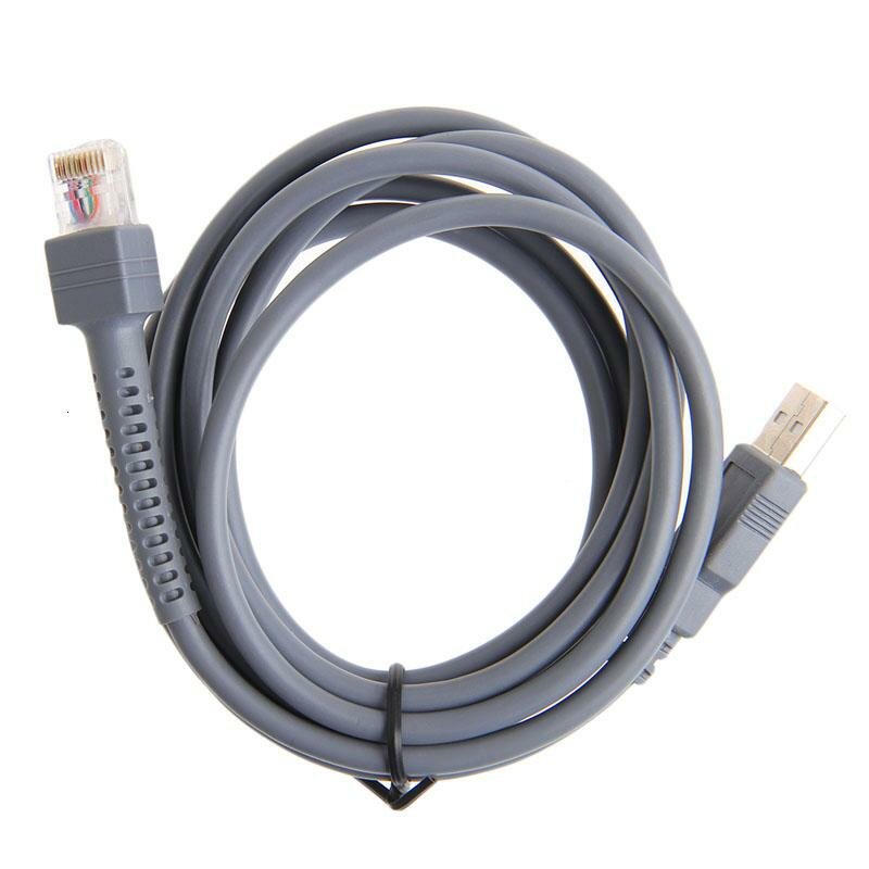 Прямой USB-кабель для сканеров штрих-кода Symbol LS1908/LS1902T, Черный