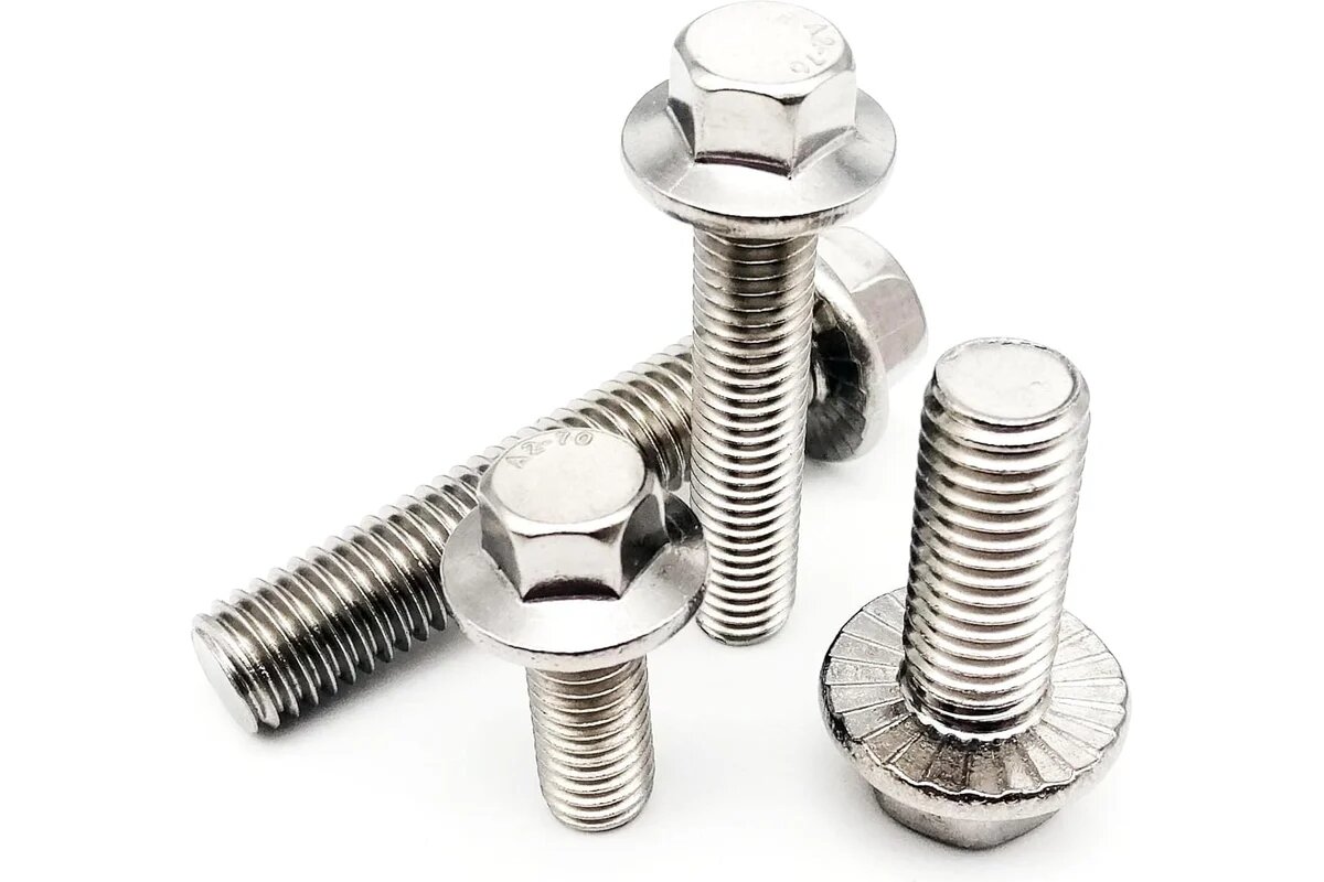 Болт ОПМ DIN 6921 с насечками М8x60/60 8.8 zn 100 шт УТ000161560