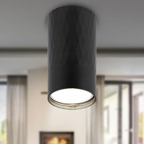 Светильник OL31 BK MR16 GU10 IP20 настен./потолочн. спот черн. Эра Б0056374