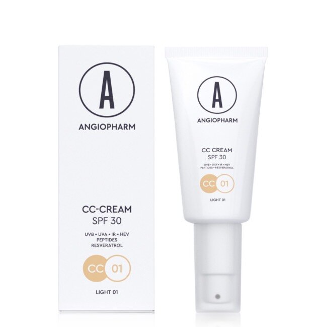 СС-крем Ангиофарм SPF 30 Light с УФ-фильтрами, увлажняющий, для всех типов кожи, 30 мл