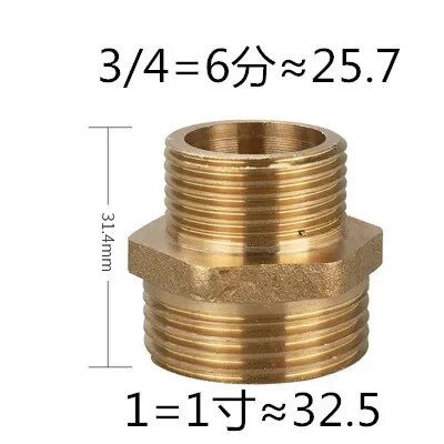 Медный переходник 3/4"-1" (6 points turn 1 inch, Цвет: 6)