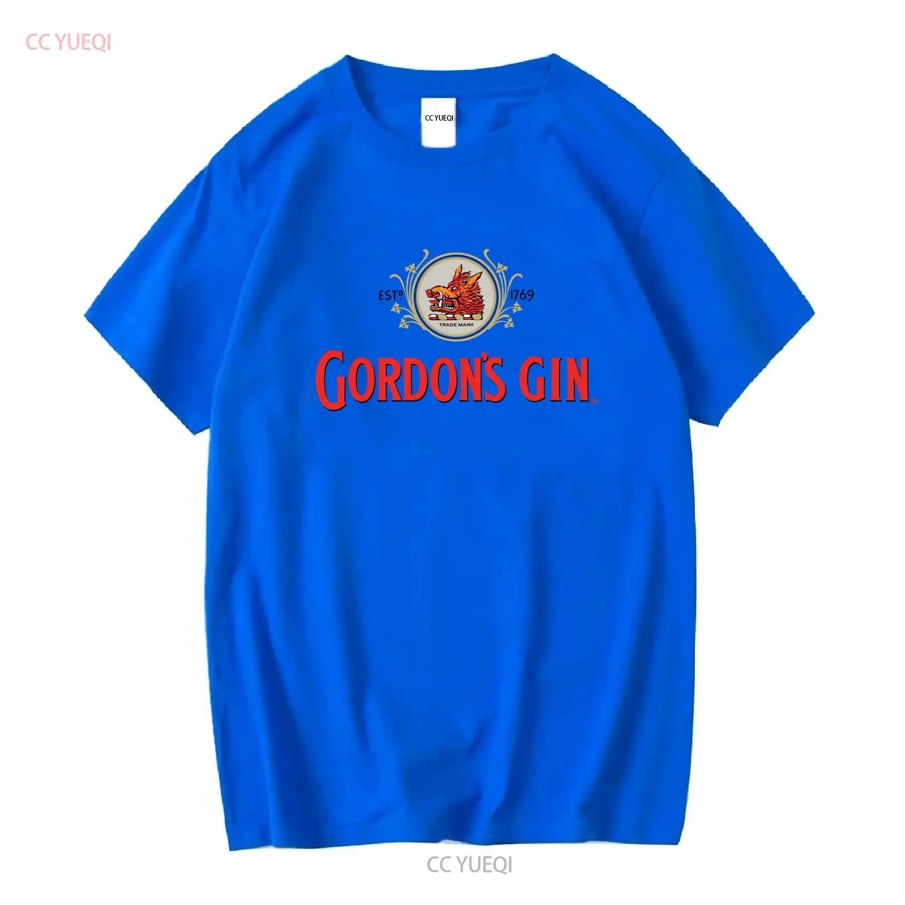 Футболка мужская/женская Gordons Gin синяя 4XL