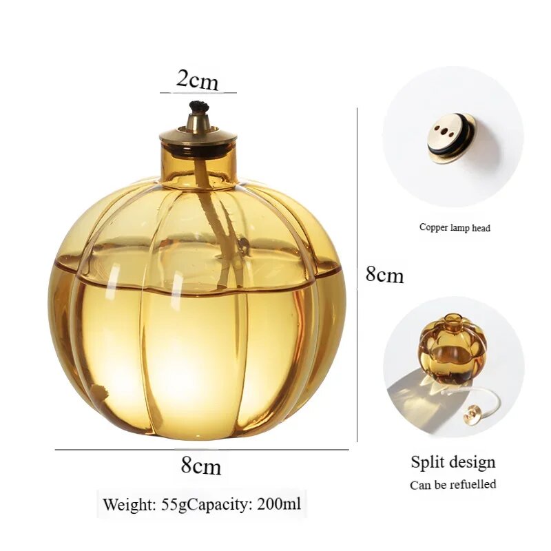 Стеклянная масляная лампа, Цвет: oil lamp, 8x8x2 см