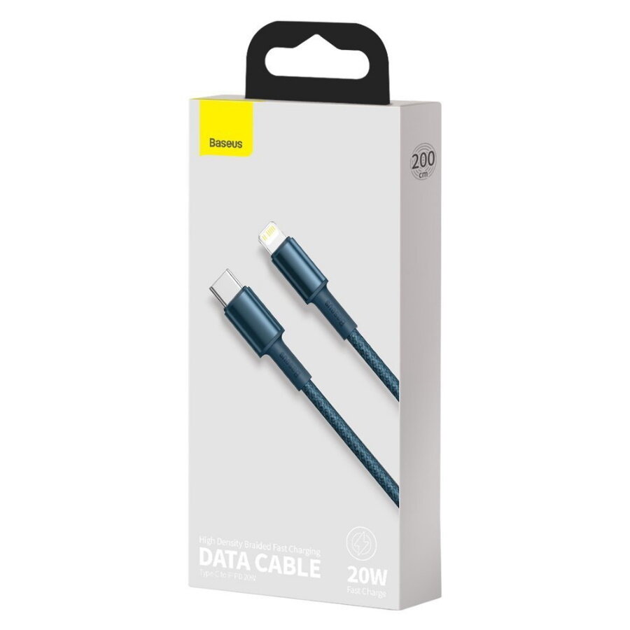 Кабель Baseus High Density Braided Fast Charging Data Cable Type-C to Lightning PD 20W 2m Blue (CATLGD-A03)