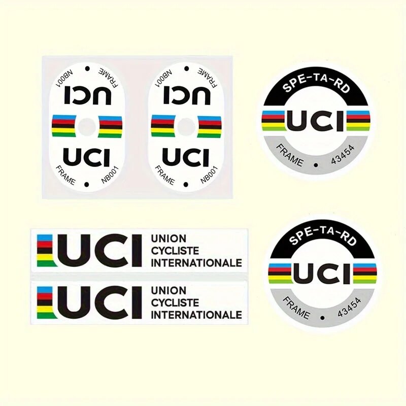 Наклейки UCI для велосипеда, White