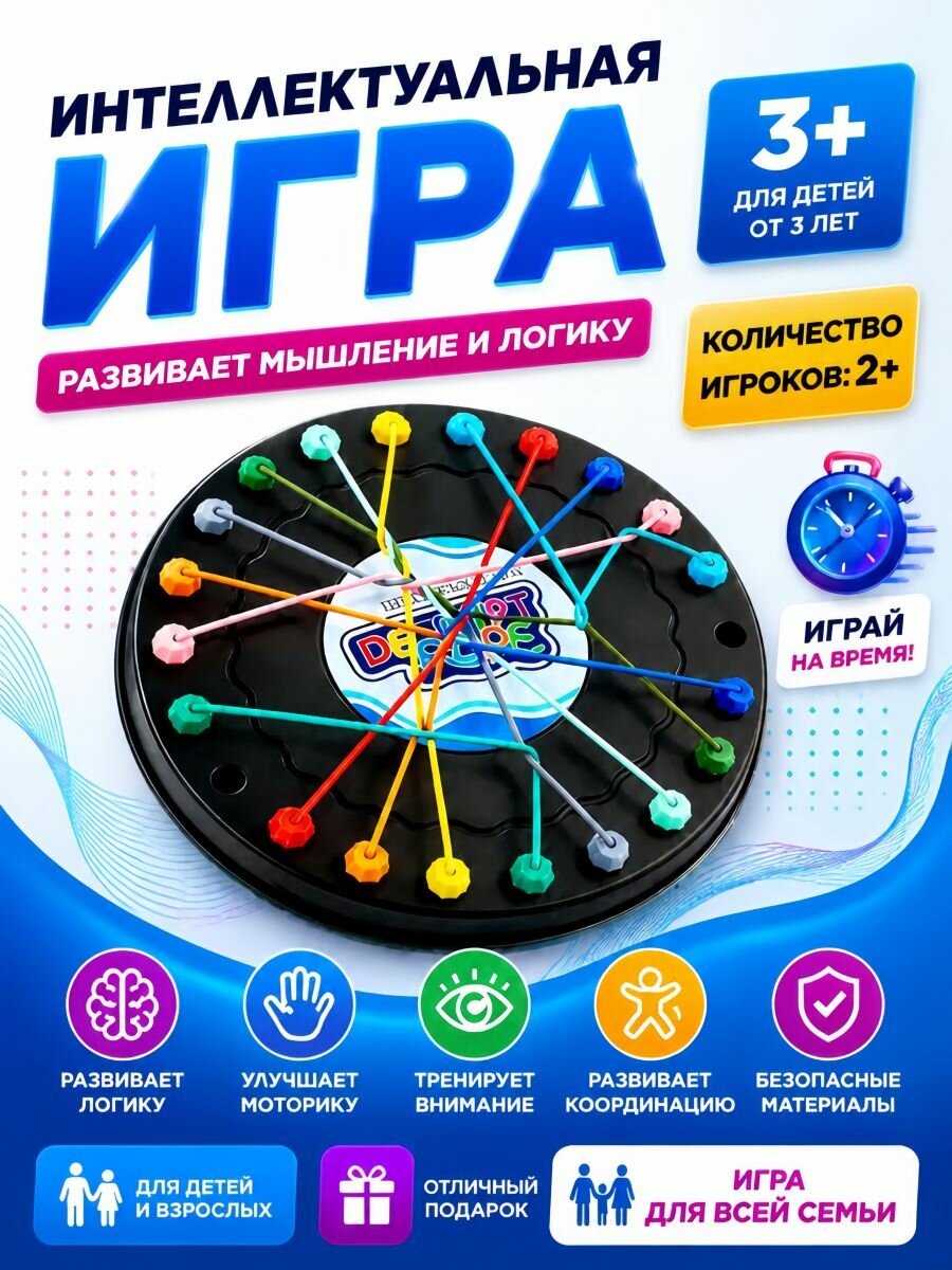 Настольные игры для детей и взрослых /Расстегните веревку Большая битва веревочная головоломка настольная битва