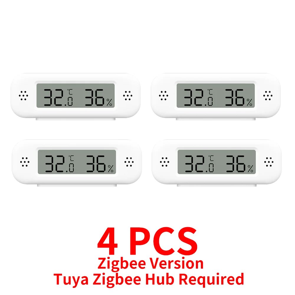 Датчик Температуры И Влажности Tuya Zigbee 3.0 Mini Для Умного Дома, Термостат, Приложение Для Дистанционного Управления