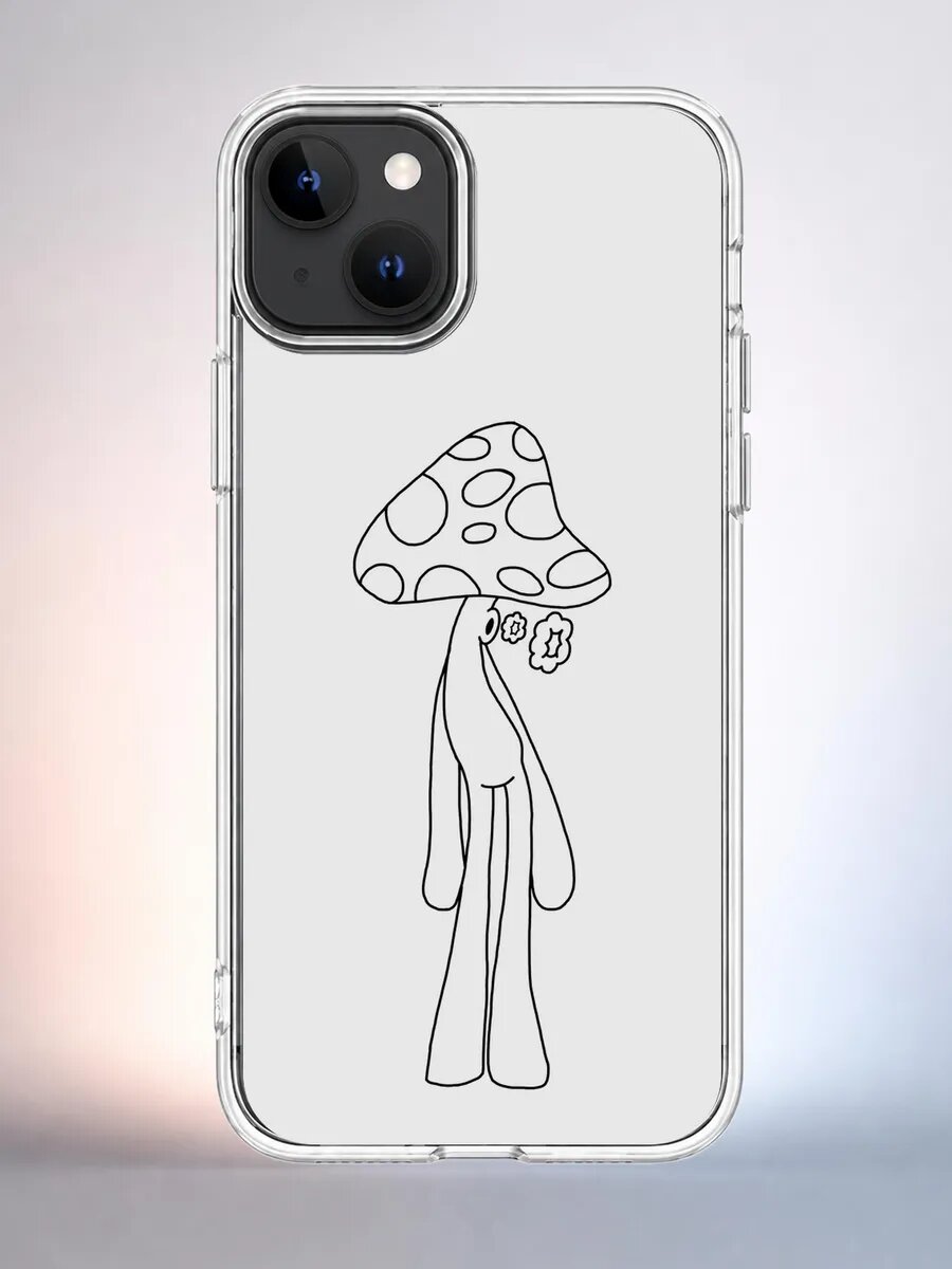 Чехол iPhone 14 гриб человечек силиконовый