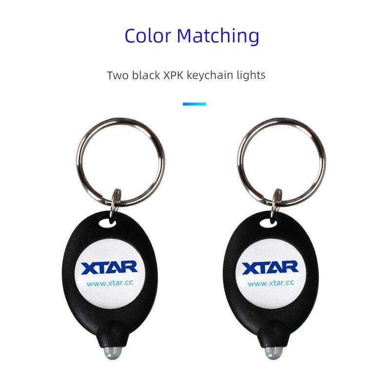 Мини-фонарик XTAR XPK на брелоке, ультрамаленький, сверхкомпактный, светодиодный фонарик на брелоке чёрный+чёрный