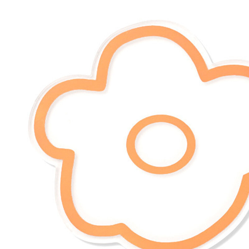 Акриловые подставки для цветов, теплоизоляция, милый цветок, прозрачные, устойчивые, нескользящие, акриловые подставки, оранжевые