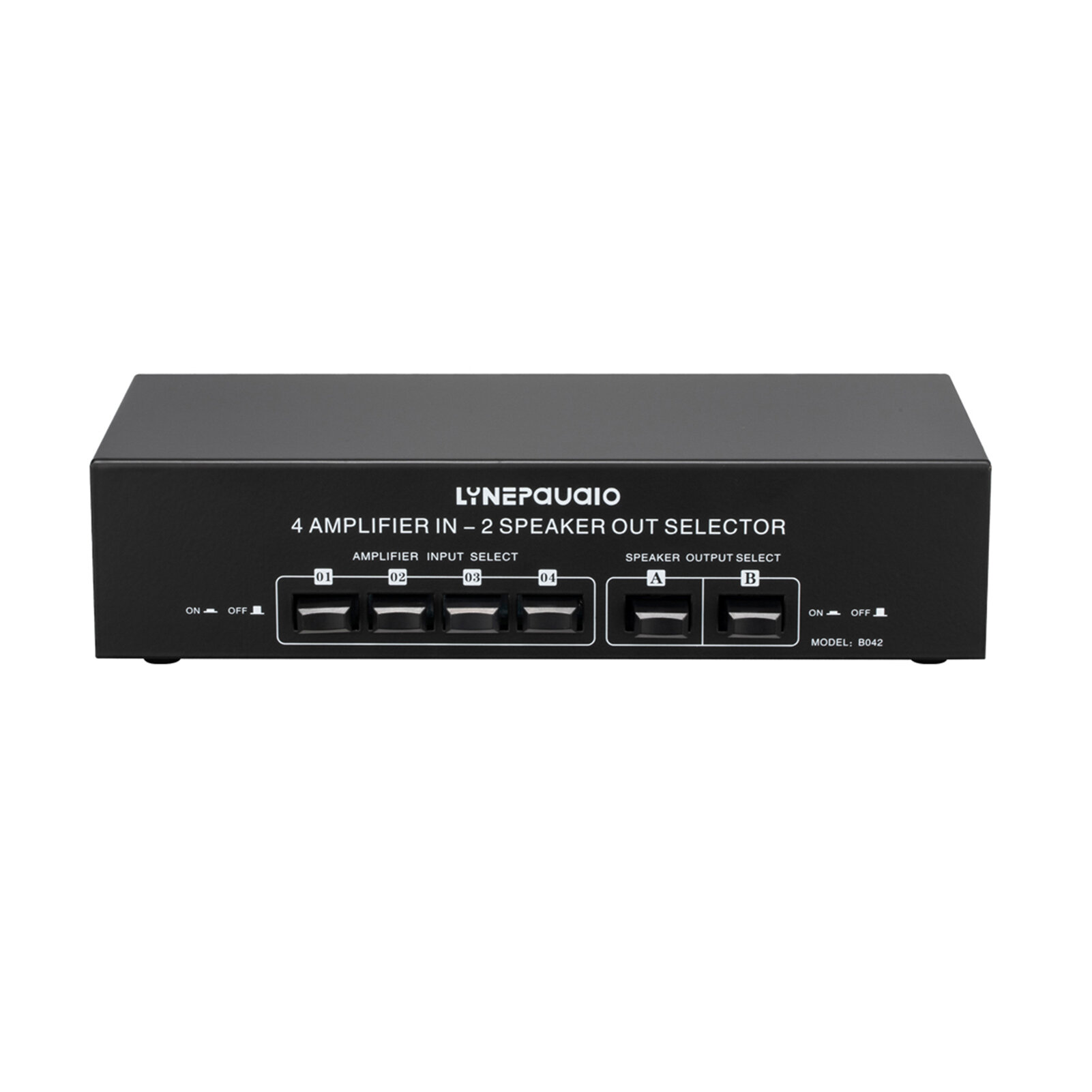 Аудио-коммутатор 4 In 2 Out, селектор аудиосигнала, распределитель, сплиттер с банановыми разъемами, независимый переключатель, для домашней стереосистемы, черный, 4-канальный вход, 2-канальный выход, 300Вт максимально на каждый канал, металл,