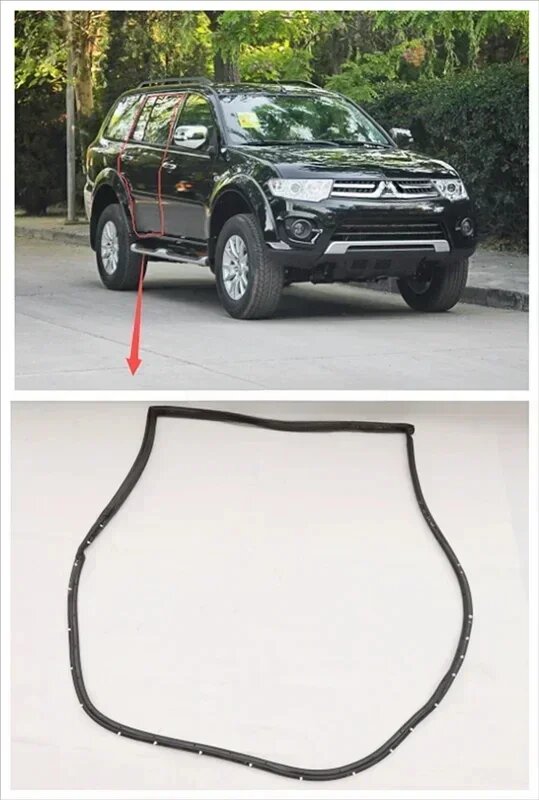 Резиновое уплотнение двери GDDT для Pajero Sport KH 2007-2014 5725A329 Уплотнитель для Montero Sport с зажимами не для L200 Rear right