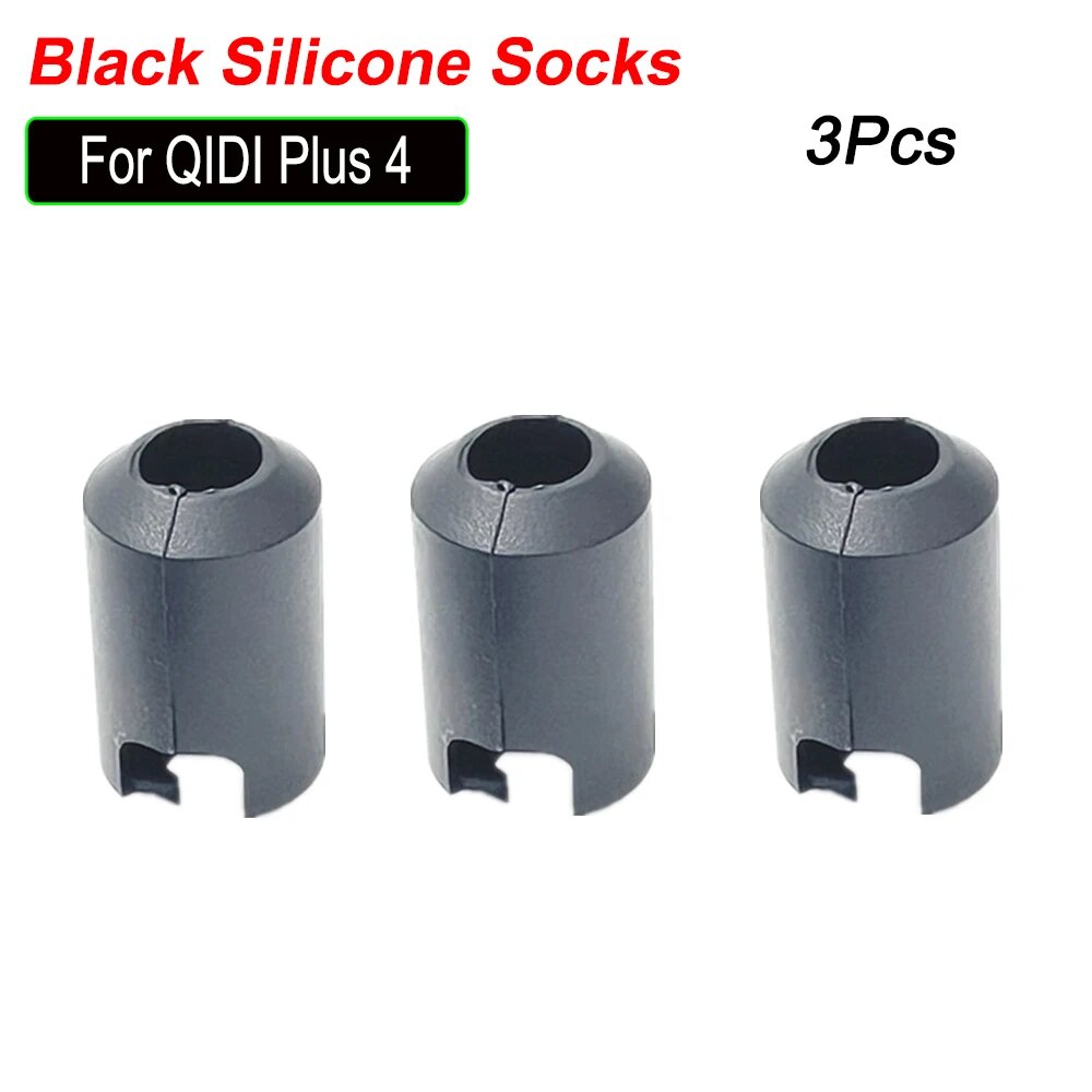 Черные силиконовые носки для QIDI Plus 4 (3шт)