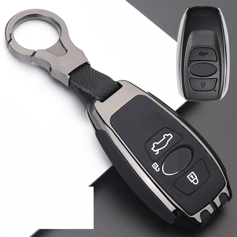 Чехол для автомобиля из цинкового сплава, чехол для дистанционного ключа, чехол для Subaru Legacy XV Forester Outback Subaru BRZ, чехол для ключа без ключа black 01