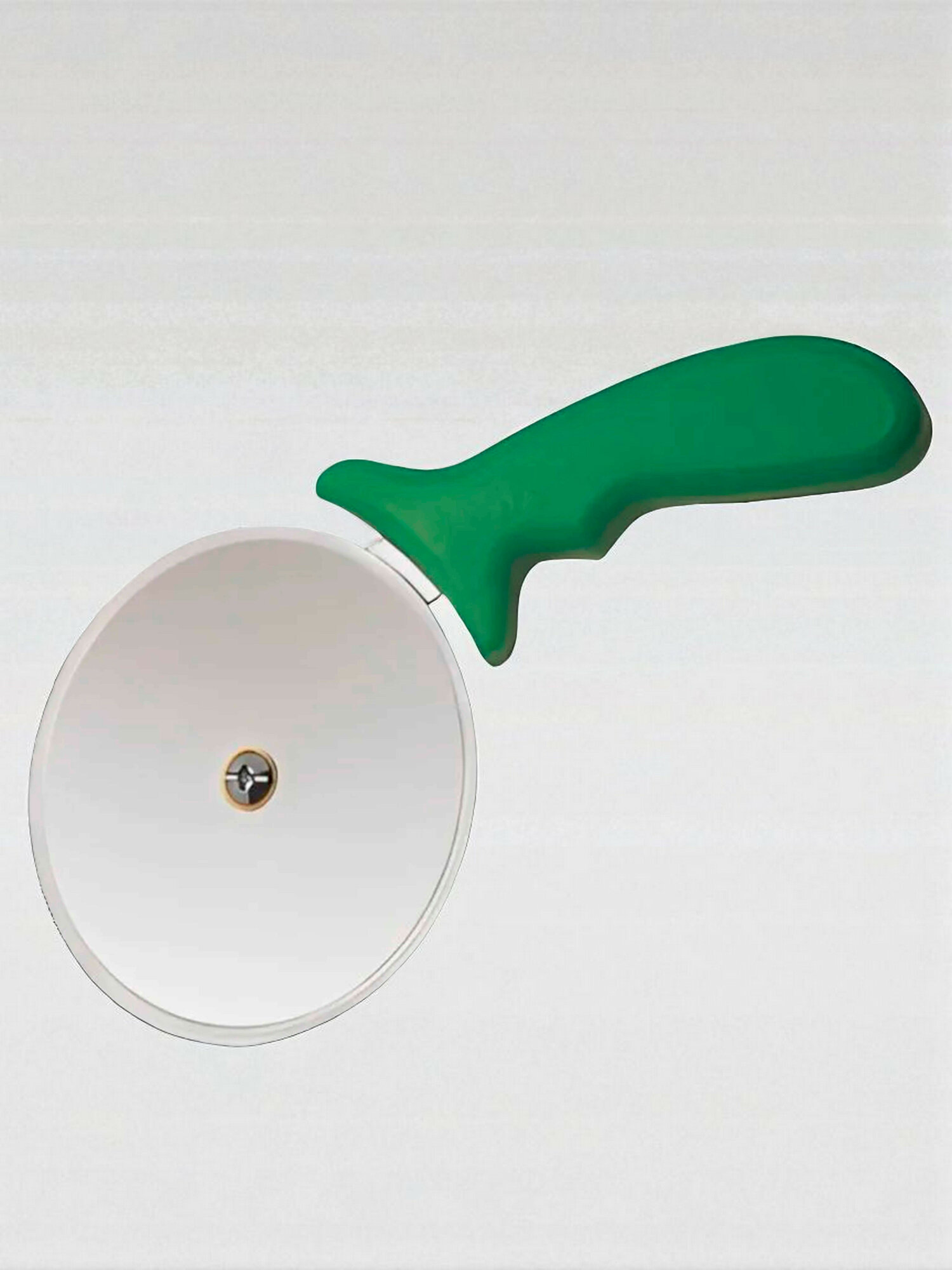 Нож для пиццы диаметр 10 см, зеленый, нержавеющая сталь, MGsteel