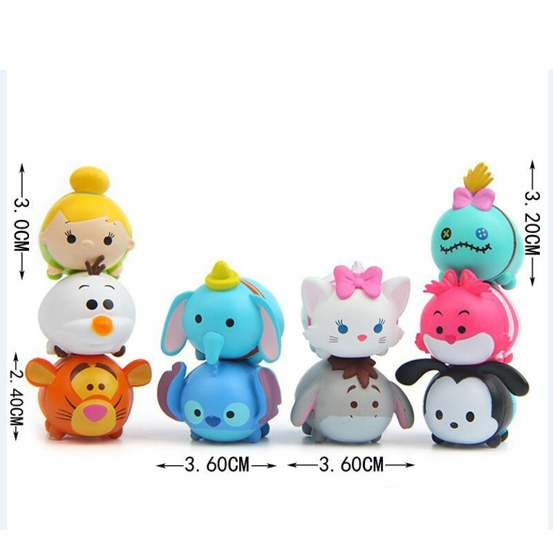 Цум Цум Аниме фигурки дамбо Мэри Кэт стежок лило / Tsum Tsum 10 шт