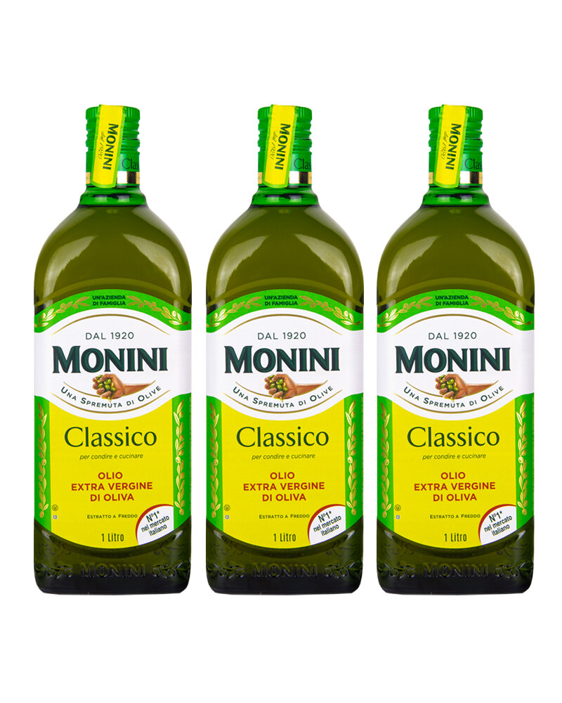 Оливковое Масло Monini Экстра Вирджин Классико 1 л. - 3 шт.