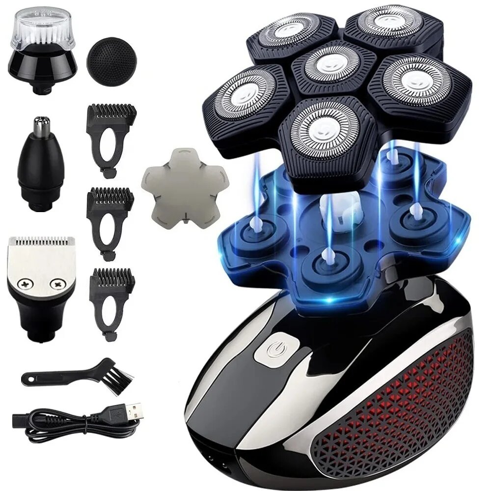 WAHFOX Электрическая бритва для головы 5 в 1, 5 In 1, Мужской