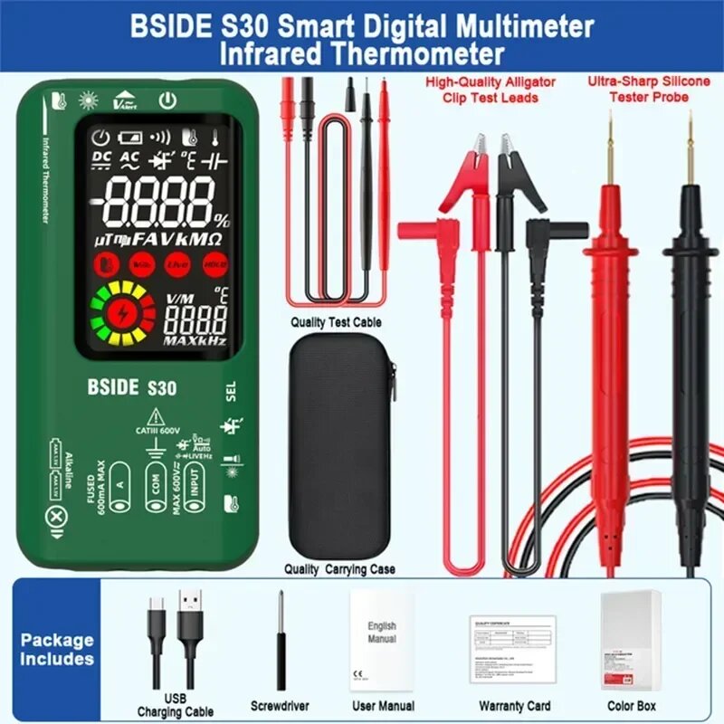 BSIDE S30 Мультиметр S30 kits Green