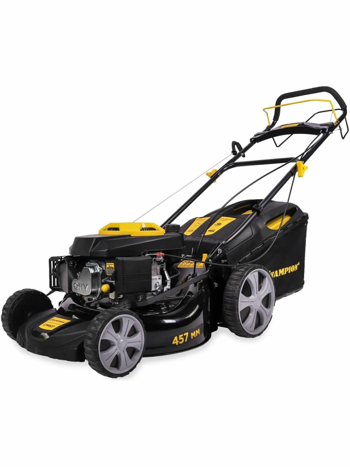 Газонокосилка CHAMPION LM4627 (2,6кВт привод 457мм 60л 25-75мм 1рычаг/7, 28,7кг 3в1)