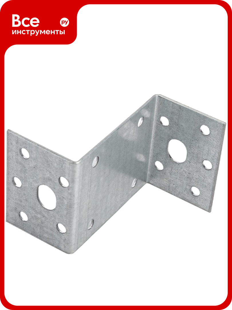 Крепежный Z-образный уголок Tech-Krep оцинкованный 45х90х45х65х2,0 мм - накл. 124398