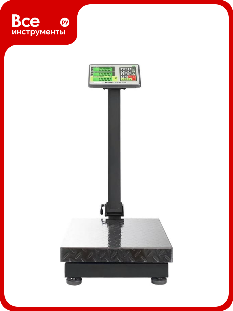 Электронные напольные весы M-ER 335ACLP с LCD дисплеем, средний класс точности, внешняя калибровка, серый хром