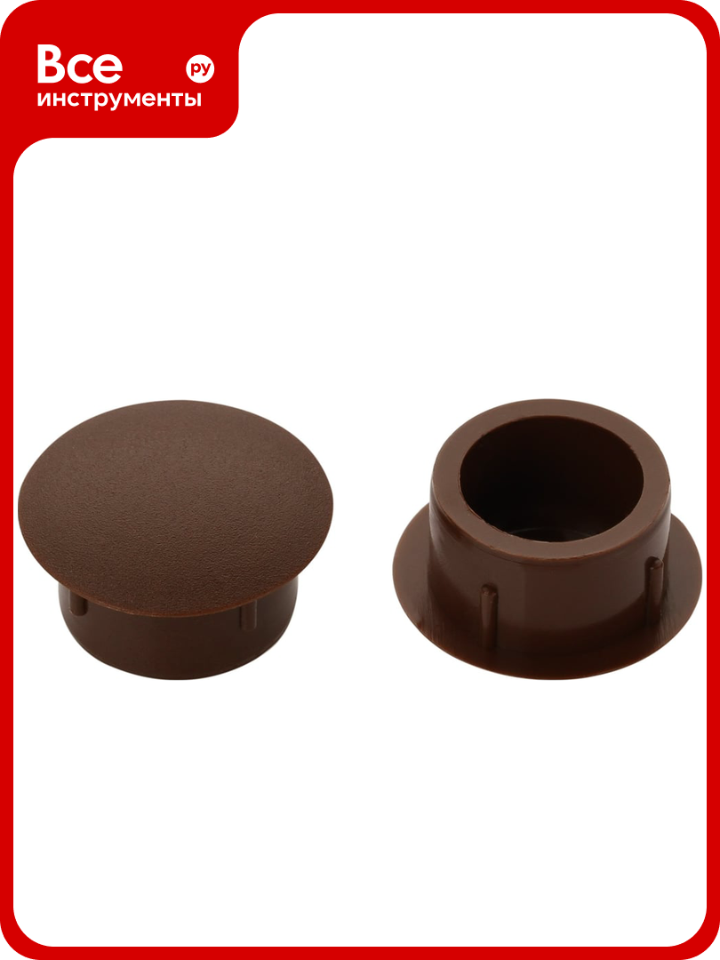 Заглушка для дв. коробок европартнер D14 коричневая 14 шт. 16 7586 1