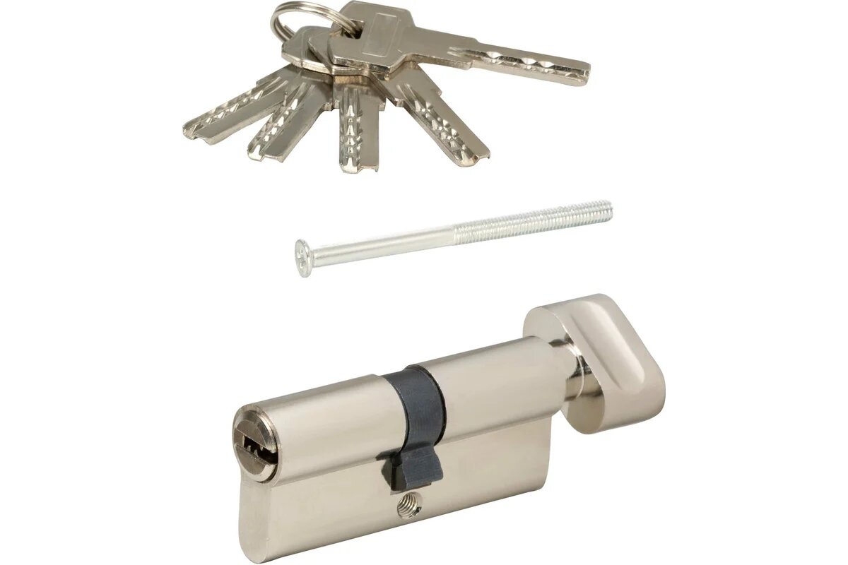 VETTORE ZN M80 ZC NI цилиндровый механизм 35x45, 5 ключей, никель 20102, для замков