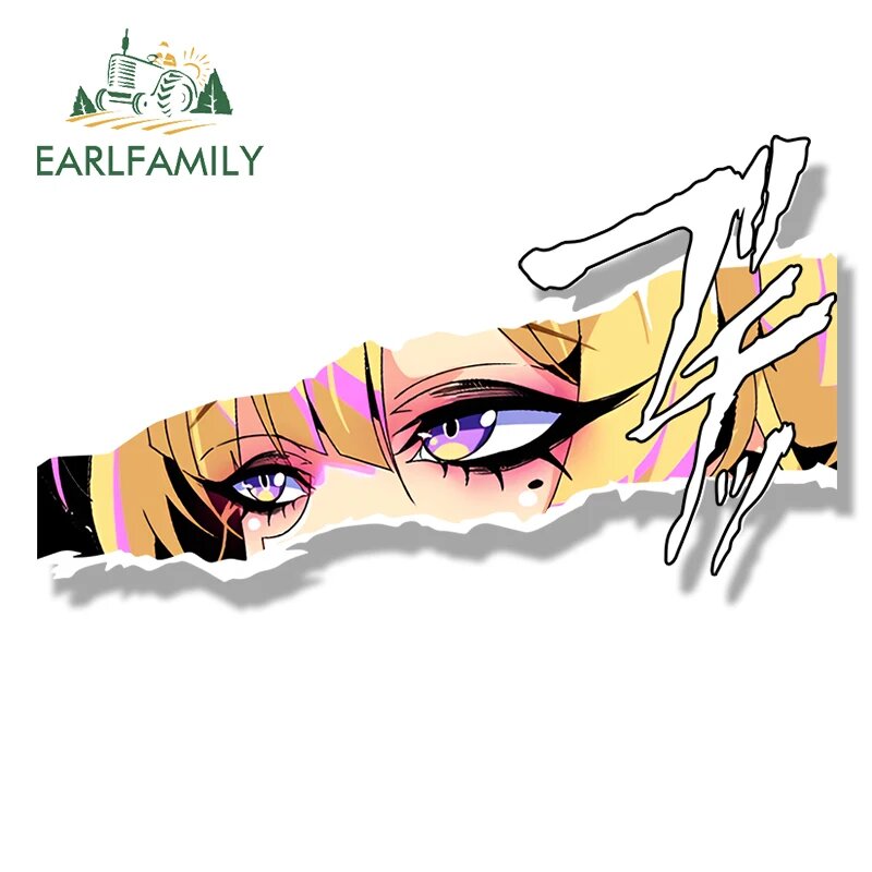 EARLFAMILY Evelyn Chevalier Fanart автомобильная наклейка аниме Zenless Zone Zero Waifu наклейка JDM мультфильм Peek Girl граффити пощечины наклейки Slap, 13cm