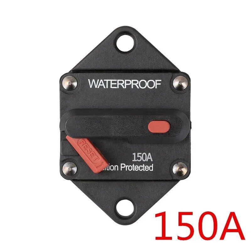 20-200A 12 В 48 В автомобильный аудиоусилитель автоматический выключатель держатель Золотой