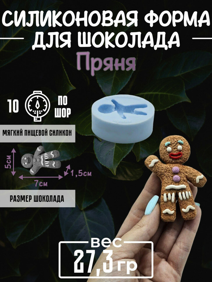 Пряня, cиликоновая форма для шоколада, мыла, свечей 3D
