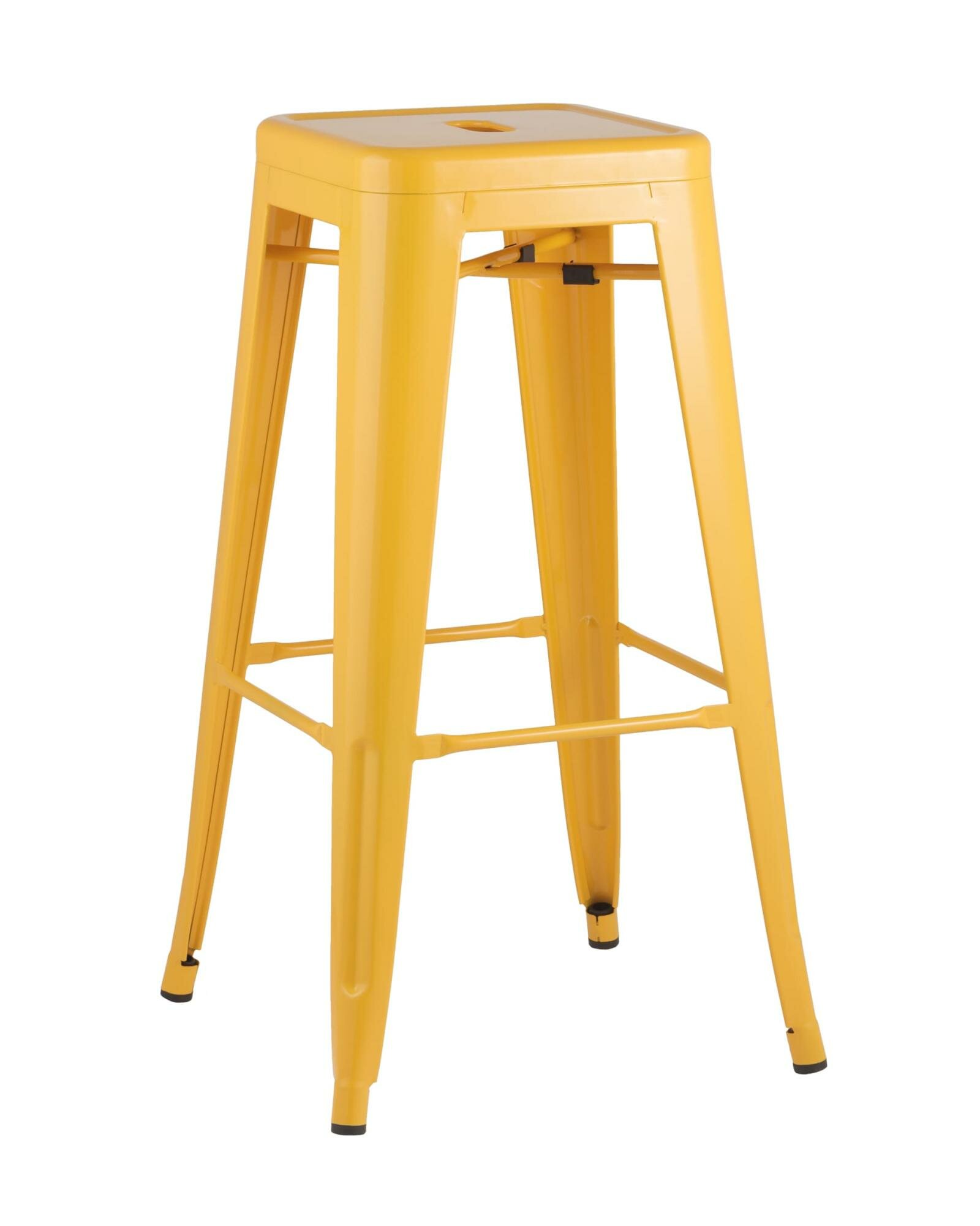 Стул барный Tolix STOOL GROUP желтый, металл, твердое сиденье, без подлокотников