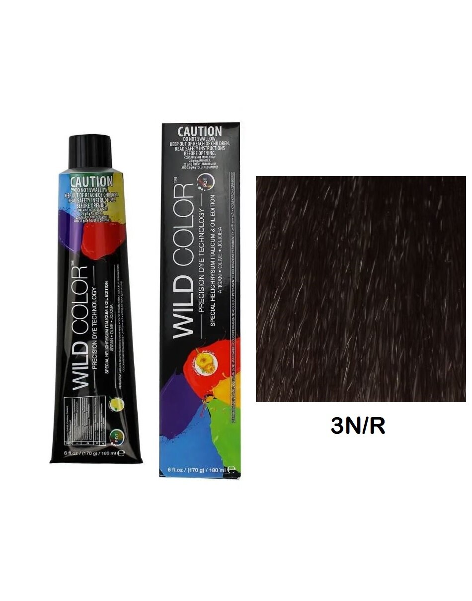 Wild Color Стойкая краска для волос 180 мл - Wild Color 3N/R Темно-каштановый