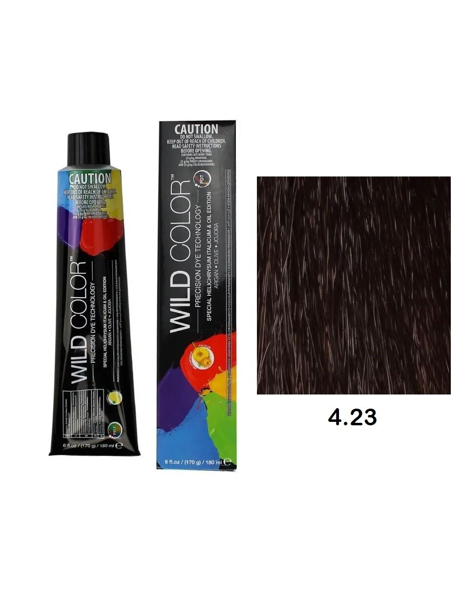 Wild Color Стойкая краска для волос 180 мл - Wild Color 4.23 4T Каштановый табачный