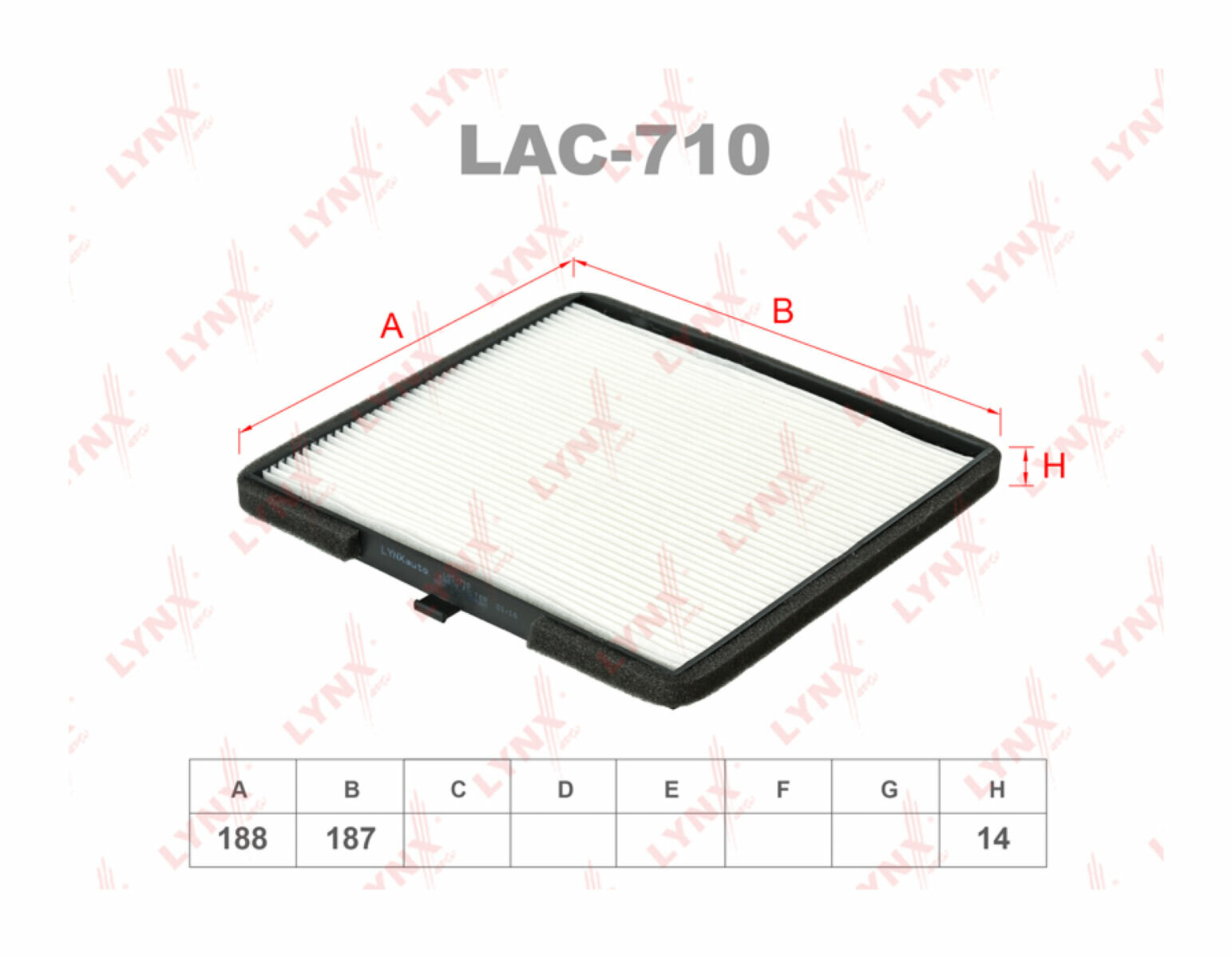 Lac-710 Фильтр Салонный Lynxauto(Lynx Lac-710)