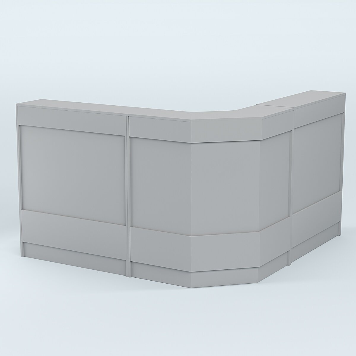 Ресепшн серии прайм №5Б угловой, Cерый. Производитель товара - компания ТОБ.