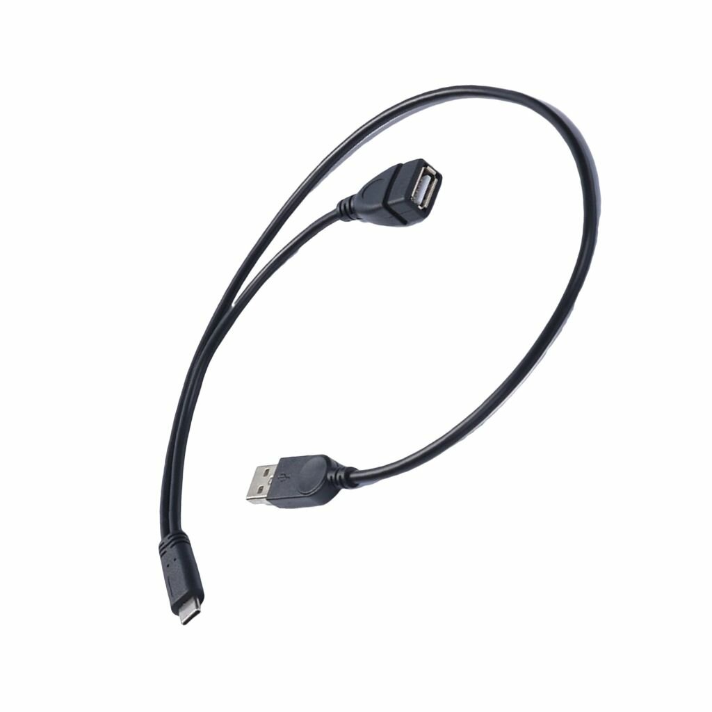 USB-концентратор, type c мужской на usb мужской + usb женский OTG кабель питания, 1 шт.