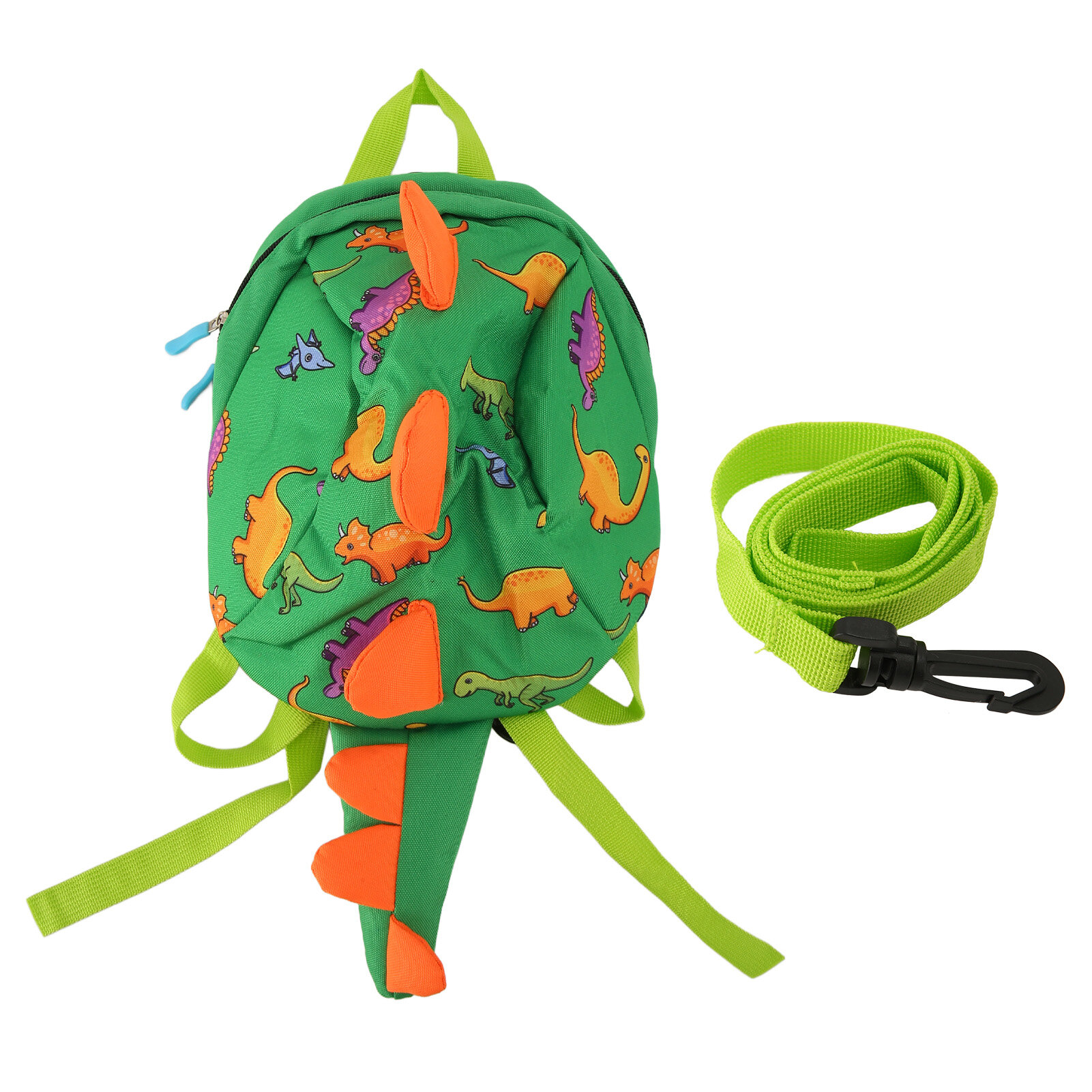Рюкзак для малышей с милым мультяшным динозавром, предотвращает потерю, вместительный, с поводком, подходит для детей от 2 до 4 лет, зеленый.
