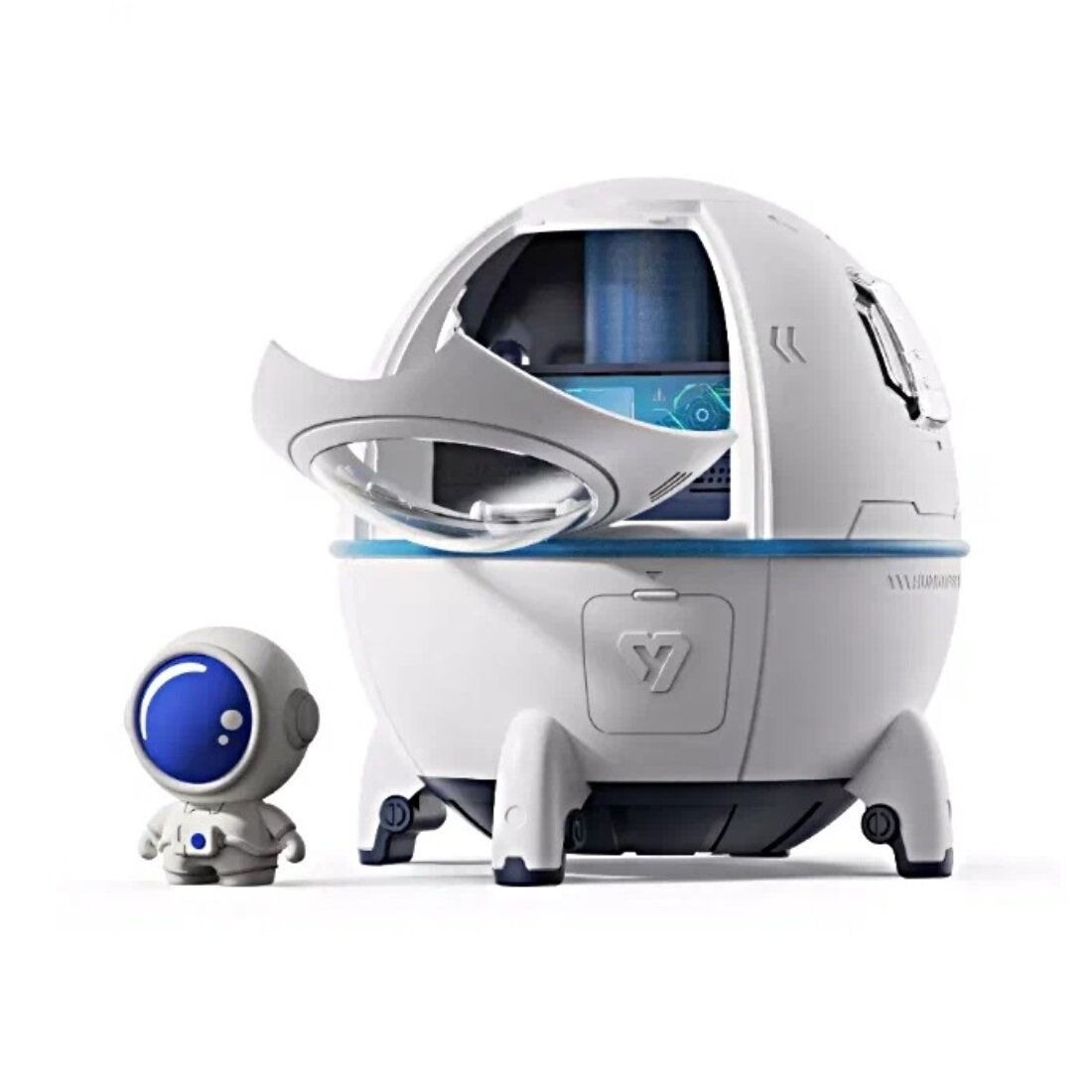 Увлажнитель воздуха Космонавт MJ046, с подсветкой и игрушкой 2 в 1, 12см, белый