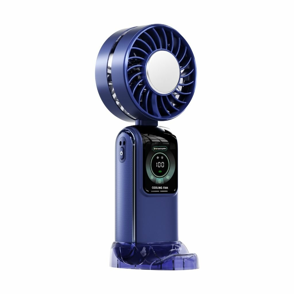 Высокоскоростной ручной вентилятор N106 с ледяным покрытием-синий