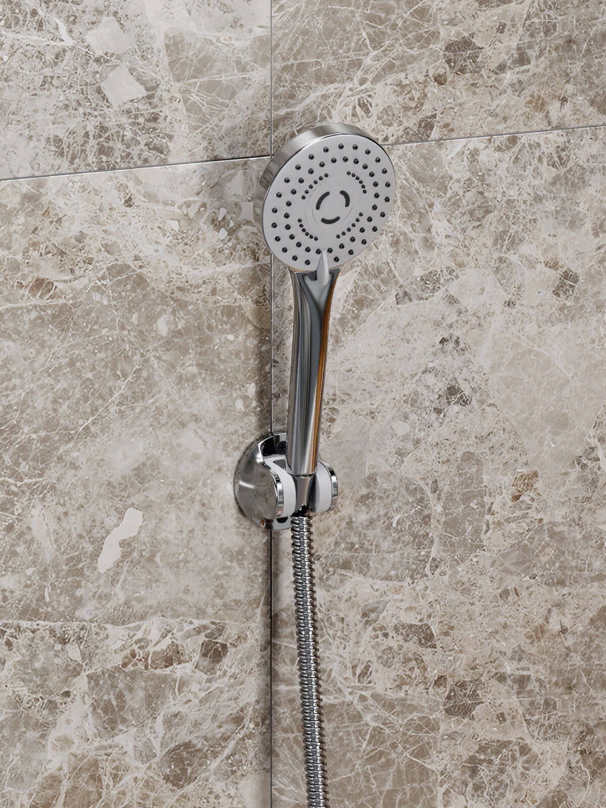 Душевой набор Orange OAS011 3 режима, шланг 1500 мм, хром глянцевый