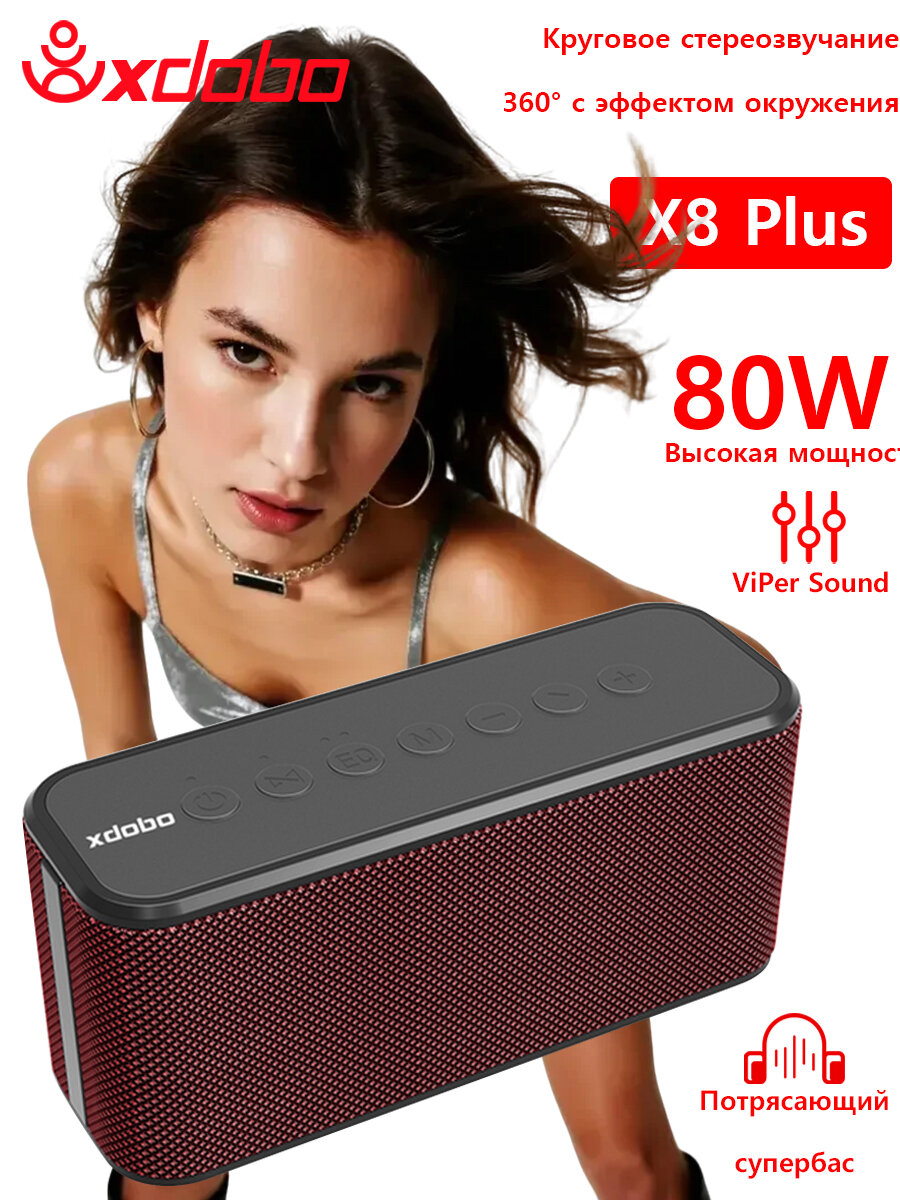 XDOBO X8 PLUS беспроводной уличный домашний кинотеатр сабвуфер Bluetooth динамик 10400 мАч