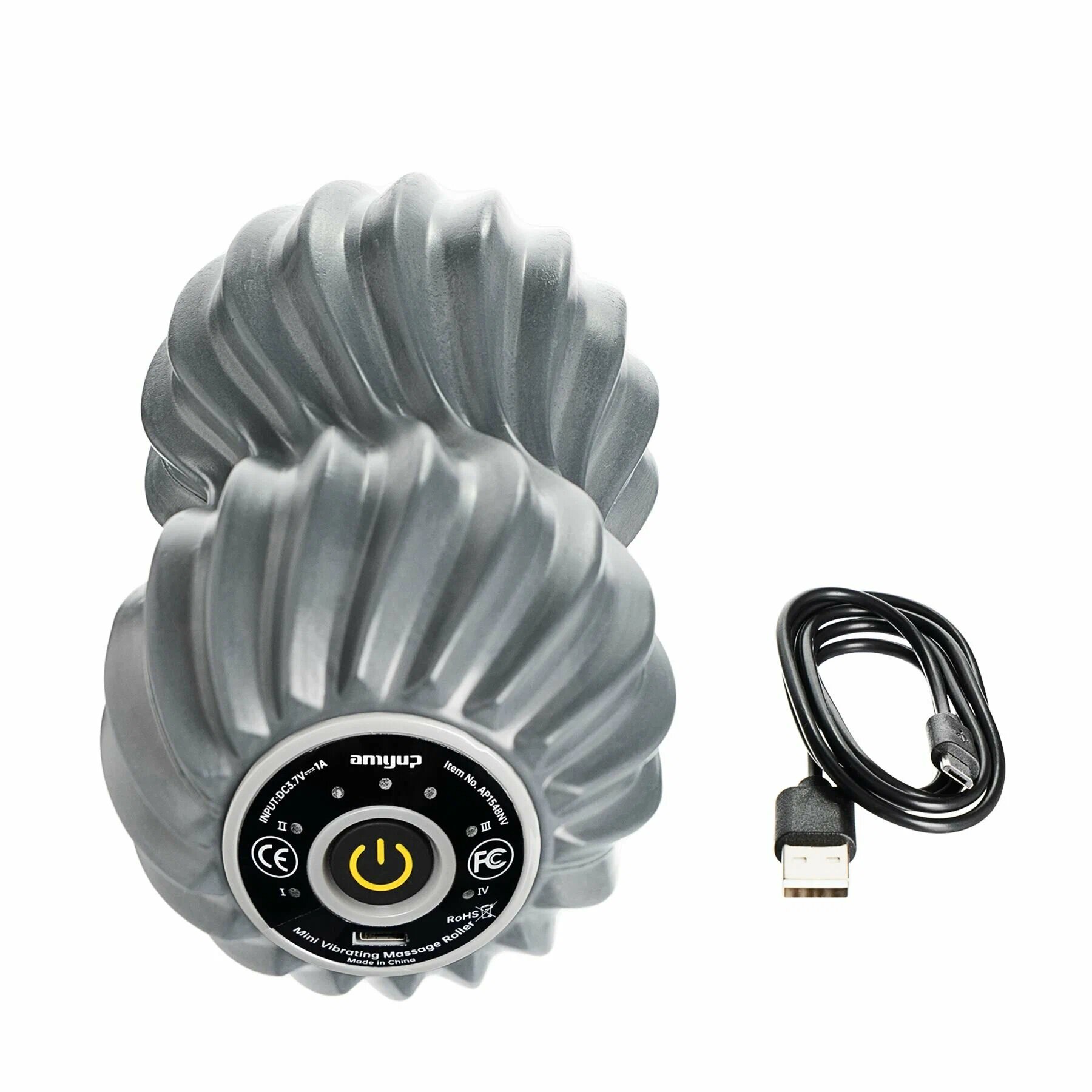 Массажный валик всёгазин, с вибрацией, для рук, ног, спины и кистей, 18x10 см