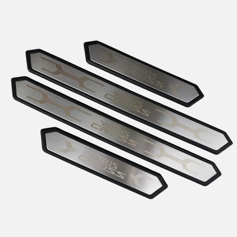 Накладки на пороги для Toyota Yaris Cross 2023 2024, пластиковые, защитные и декоративные аксессуары для дверных проёмов